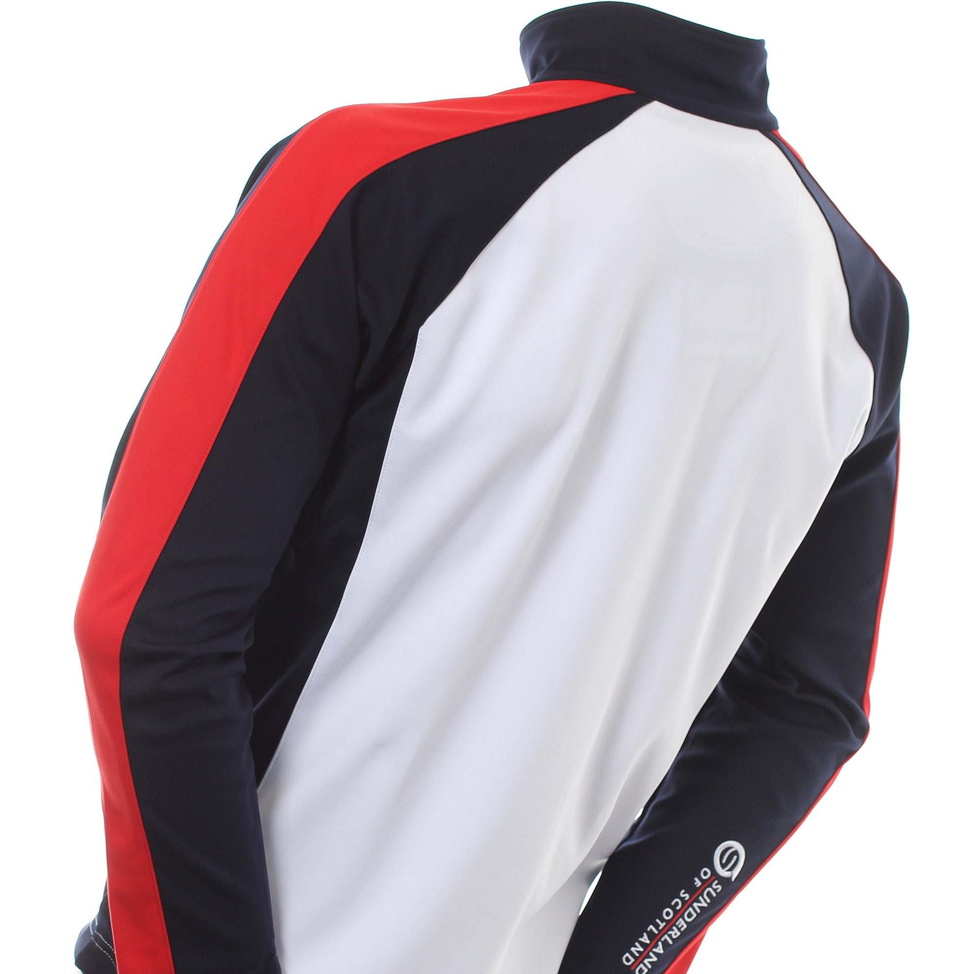 Sunderland Golf Aspen Zip Top - White/Navy/Red - SUNMM39-ASP-WHT/NVY ...